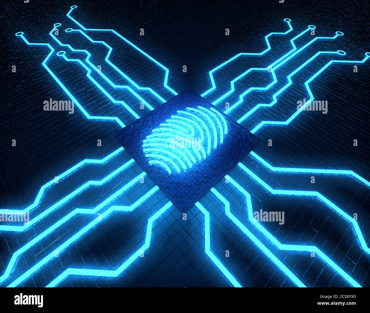 Smart technology fingerprint, identification and electronic chip Stock ...