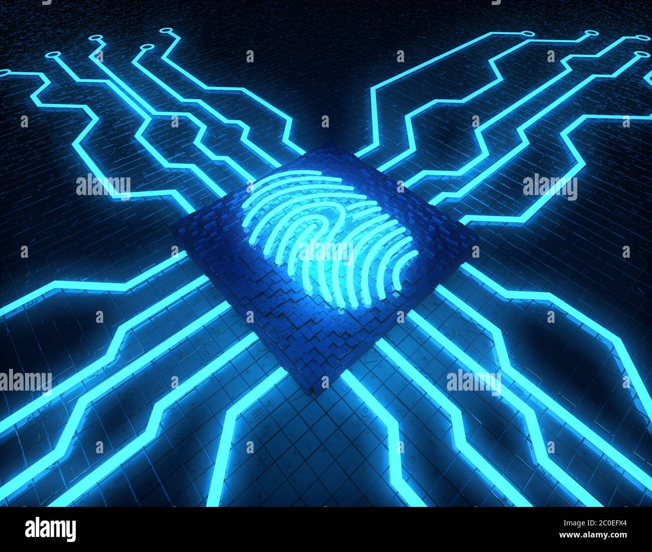 Smart technology fingerprint, identification and electronic chip Stock ...