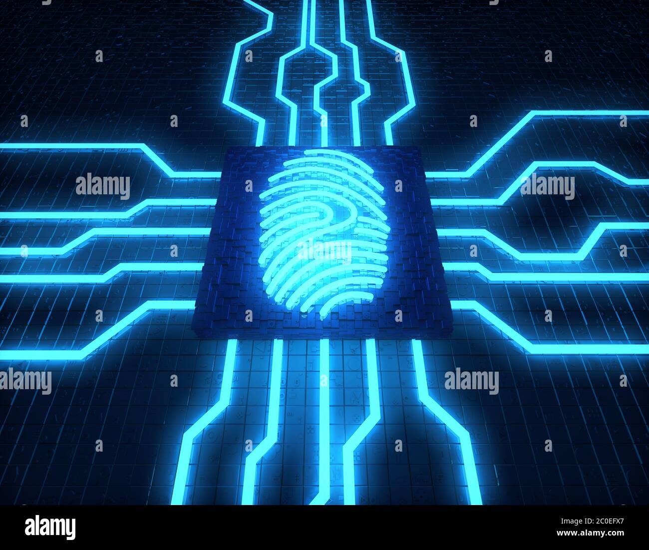 Smart technology fingerprint, identification and electronic chip Stock ...