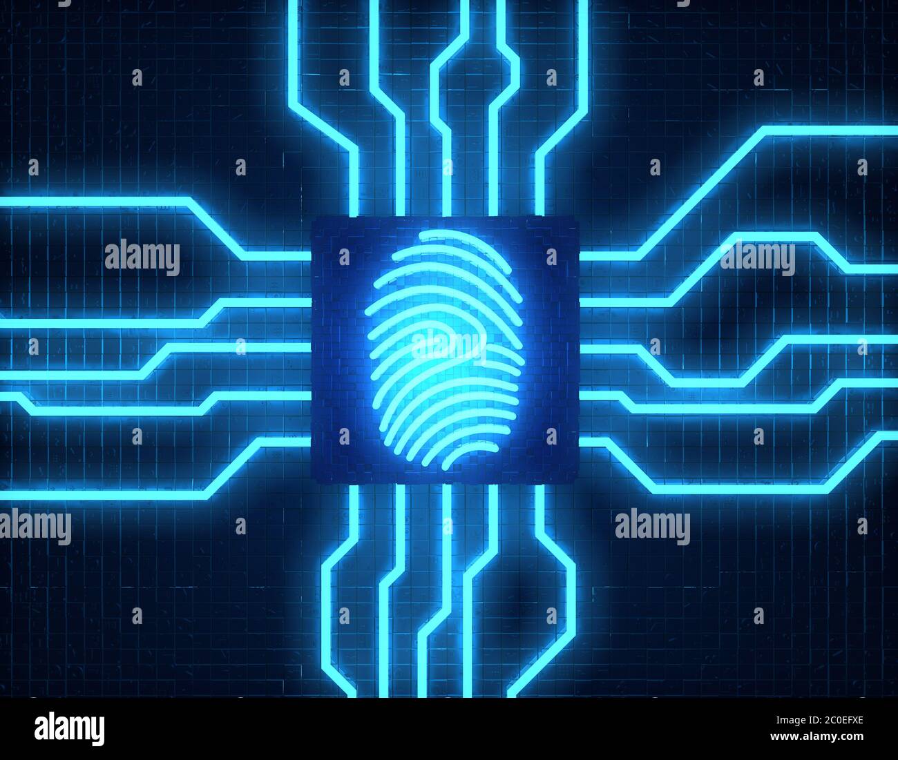 Smart technology fingerprint, identification and electronic chip Stock ...