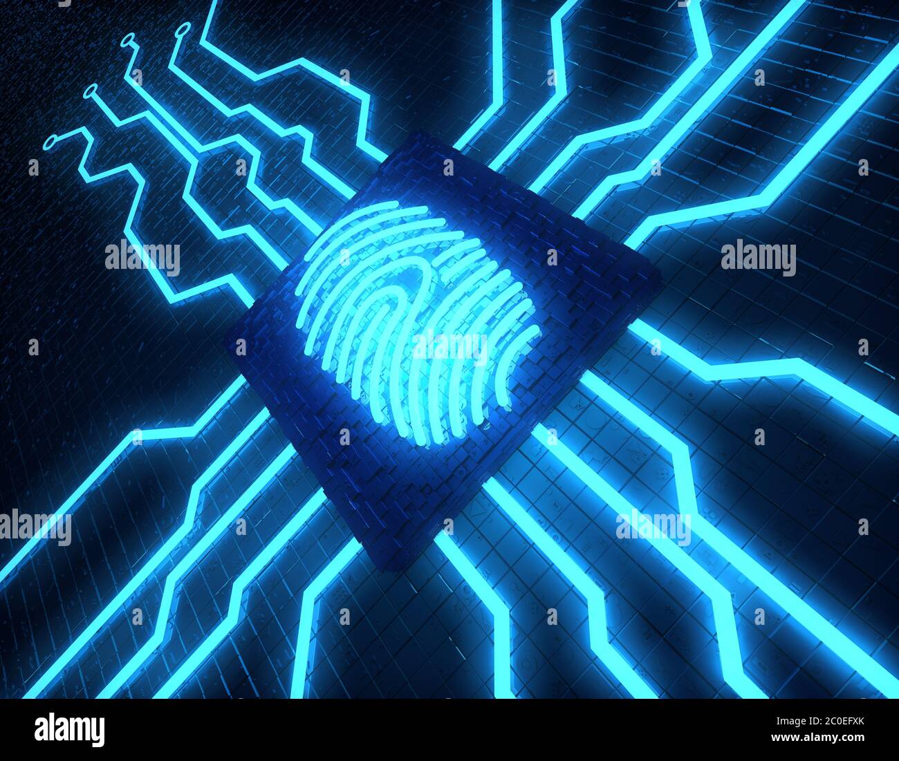 Smart technology fingerprint, identification and electronic chip Stock ...