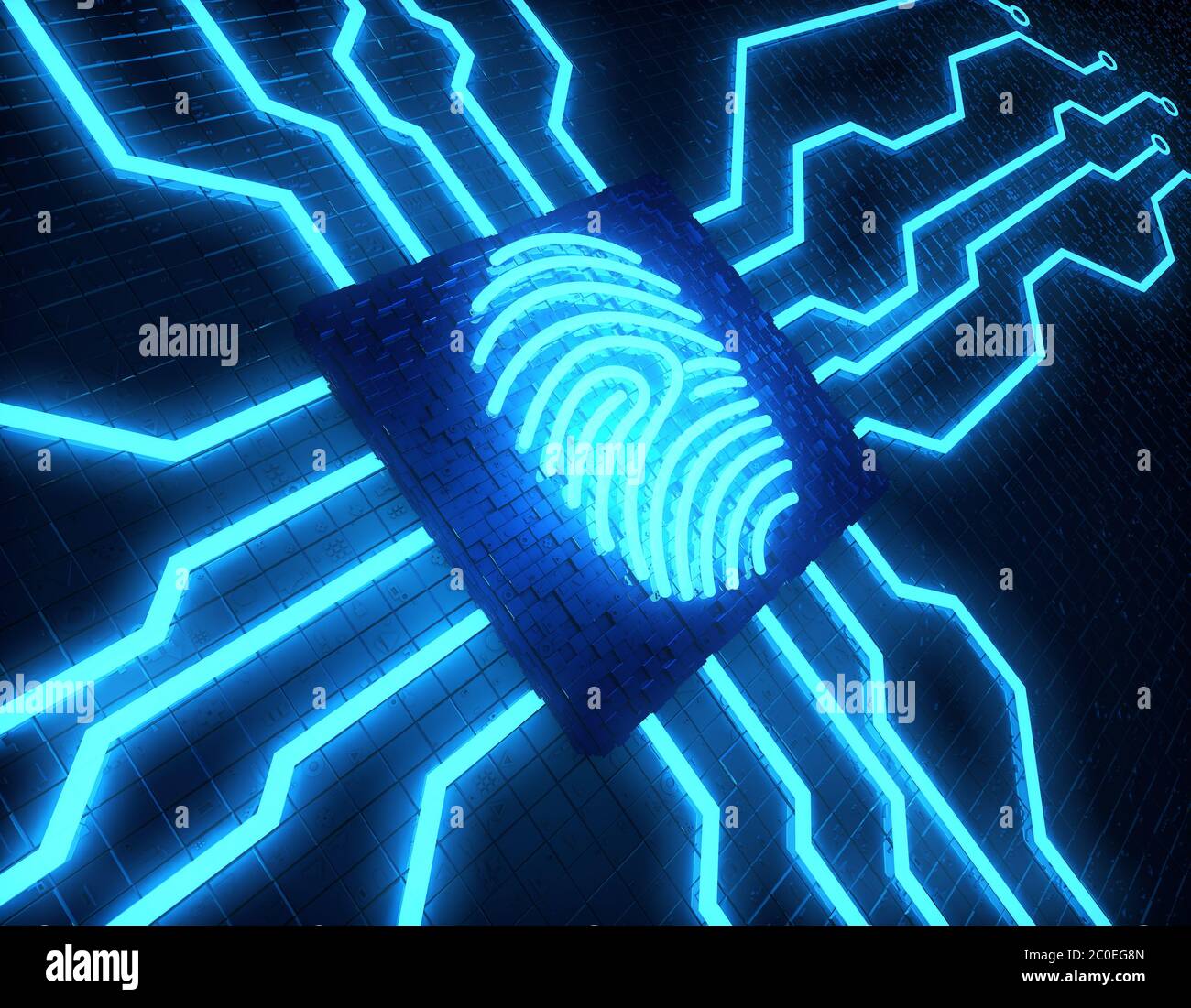 Smart technology fingerprint, identification and electronic chip Stock ...