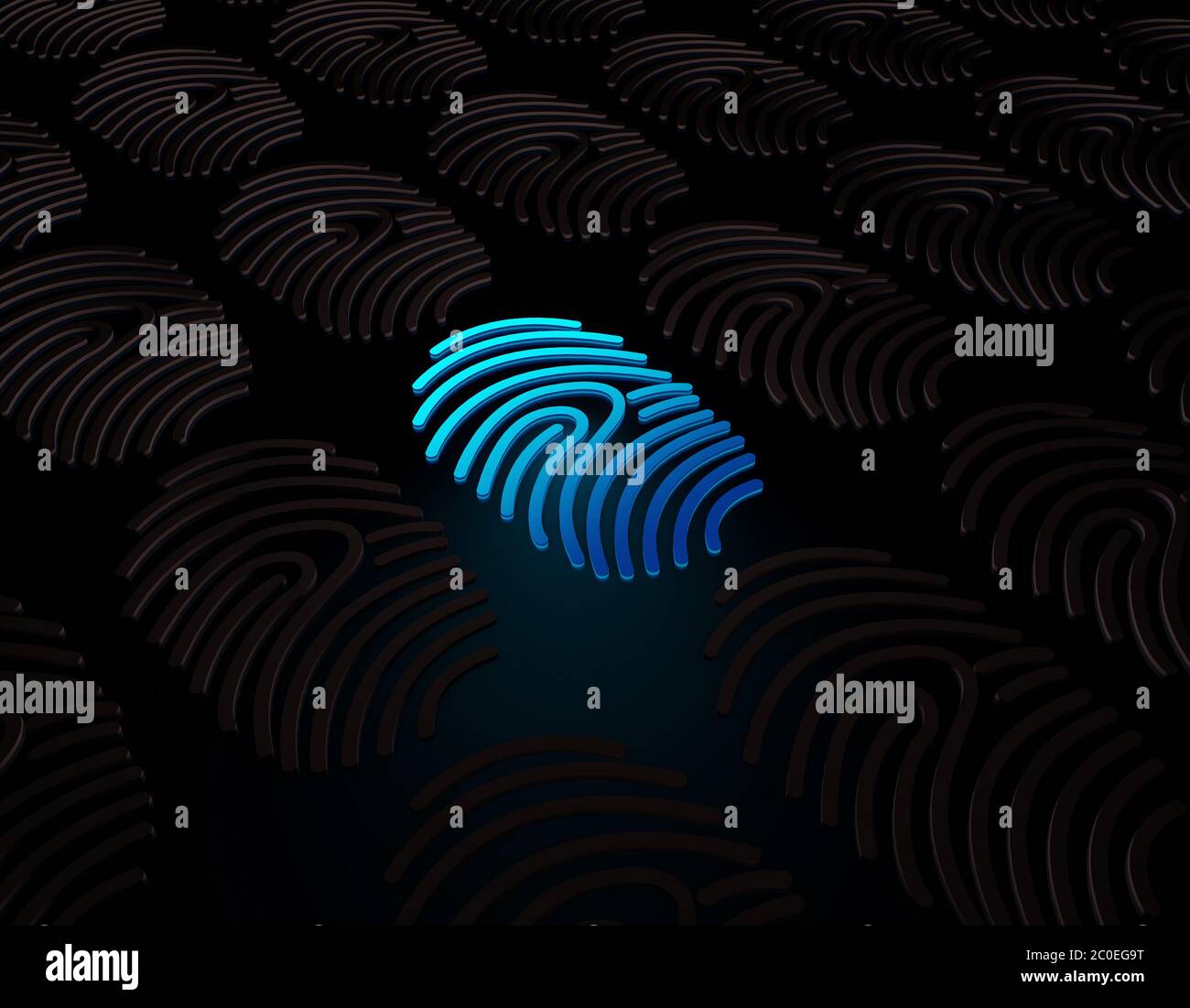 Smart technology fingerprint, identification and data Stock Photo - Alamy