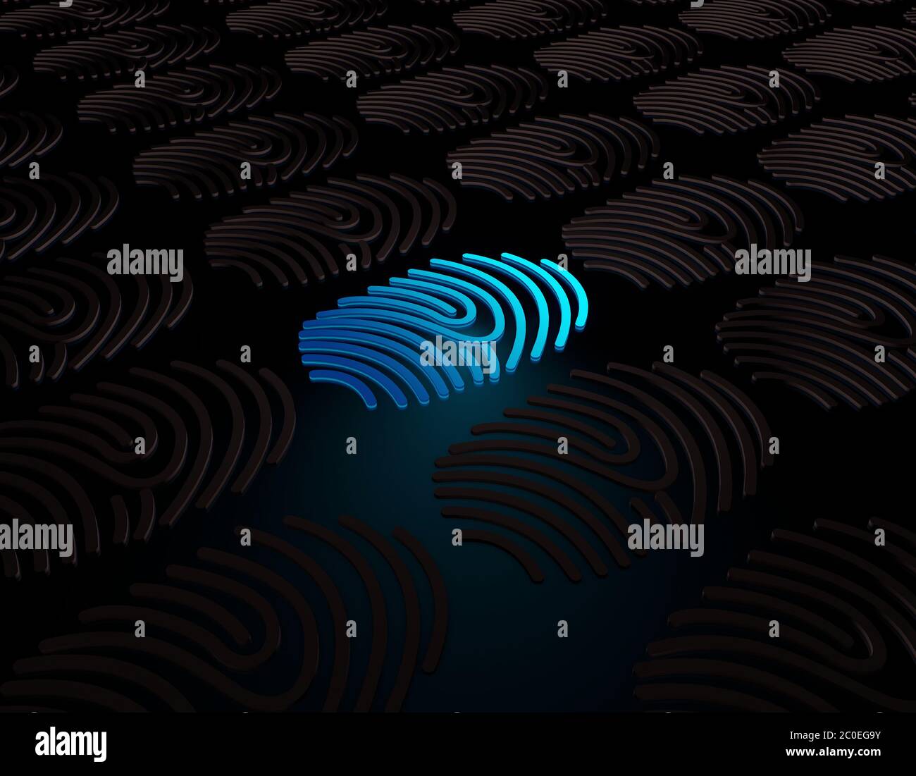 Smart technology fingerprint, identification and data Stock Photo - Alamy