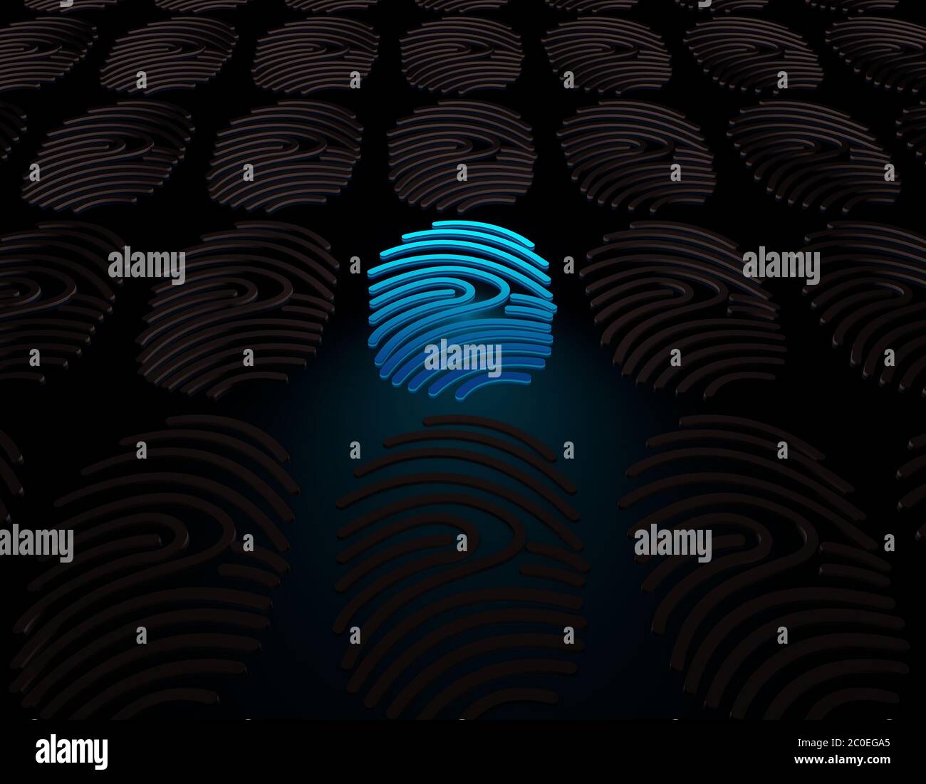 Smart technology fingerprint, identification and data Stock Photo - Alamy