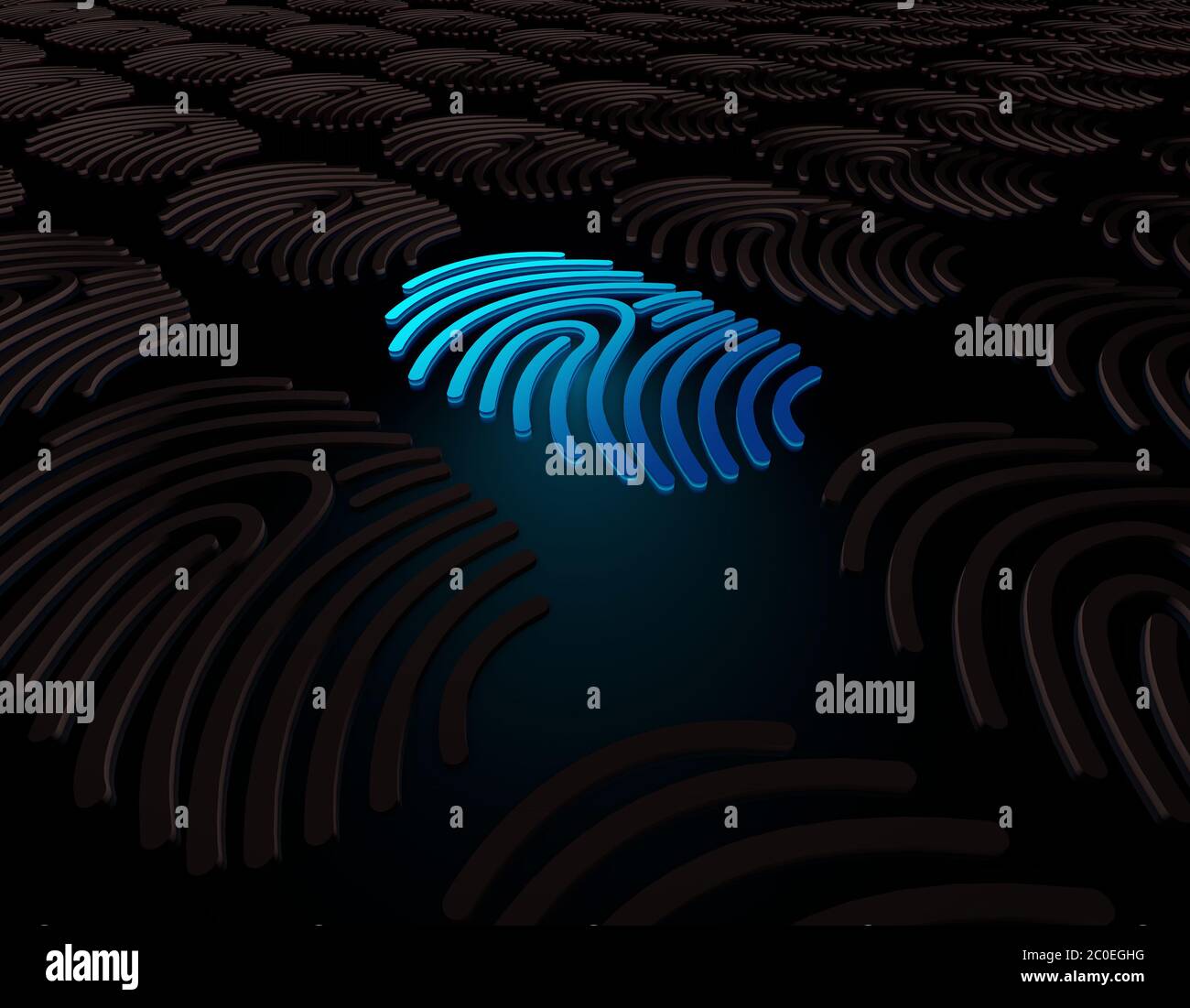 Smart technology fingerprint, identification and data Stock Photo - Alamy