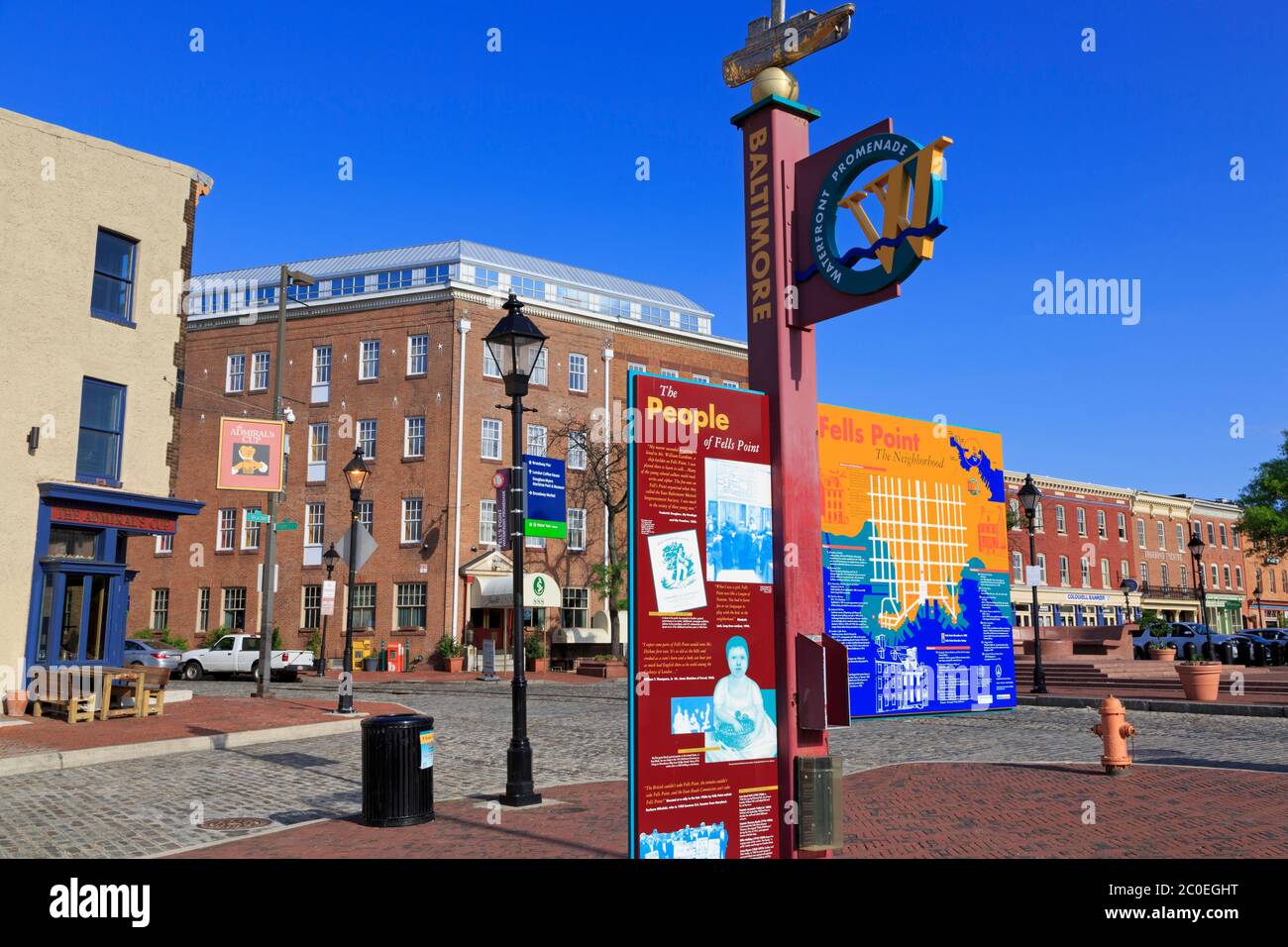 Market Square in Fells Point Historic District, Baltimore, Maryland ...
