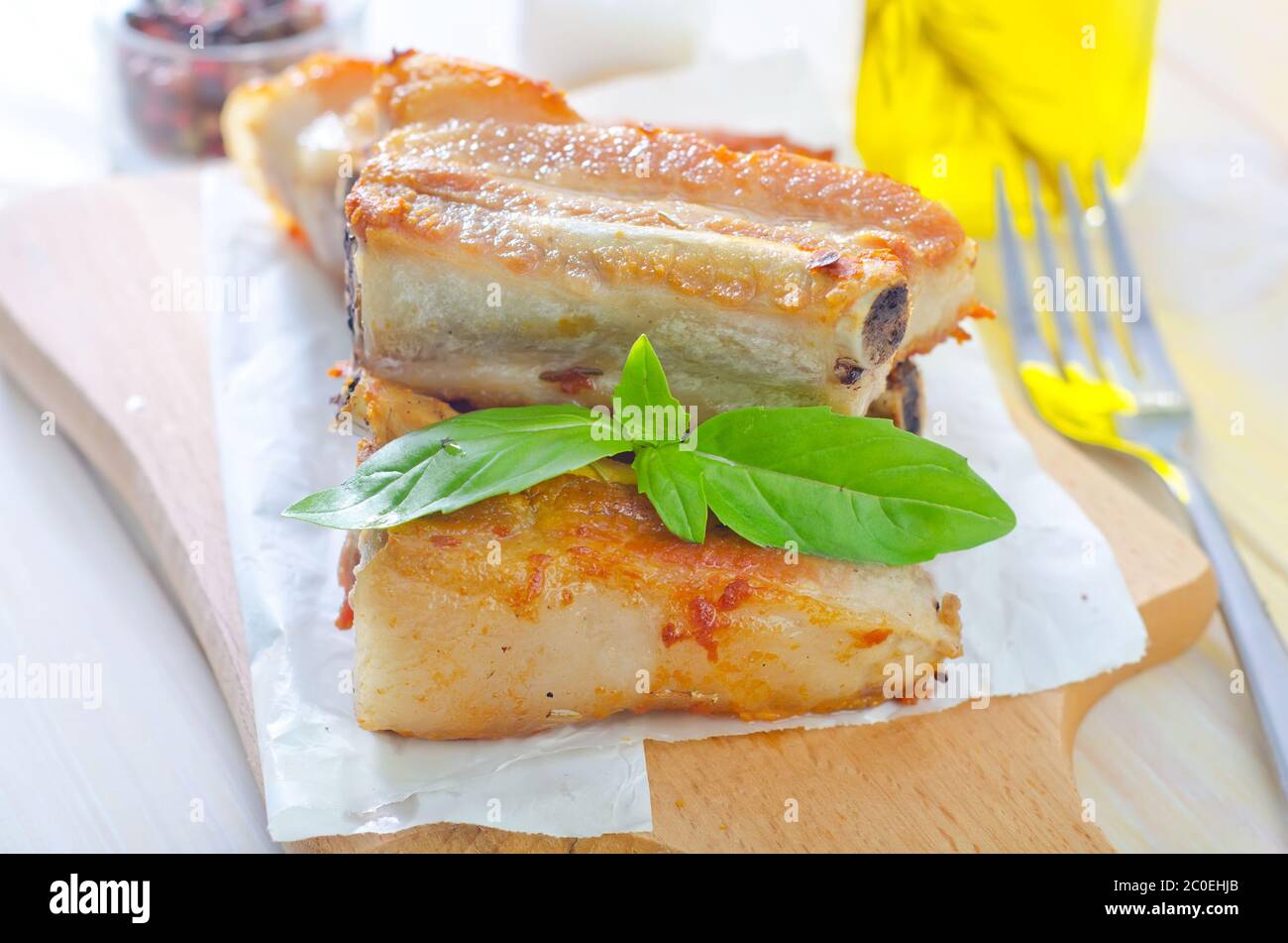 Baked lamb mutton cutting hi-res stock photography and images - Alamy