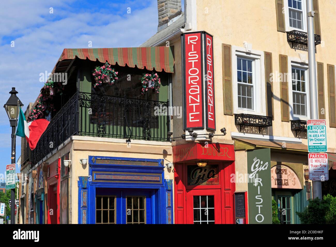 Restaurant in Little Italy, Baltimore, Maryland, USA Stock Photo - Alamy