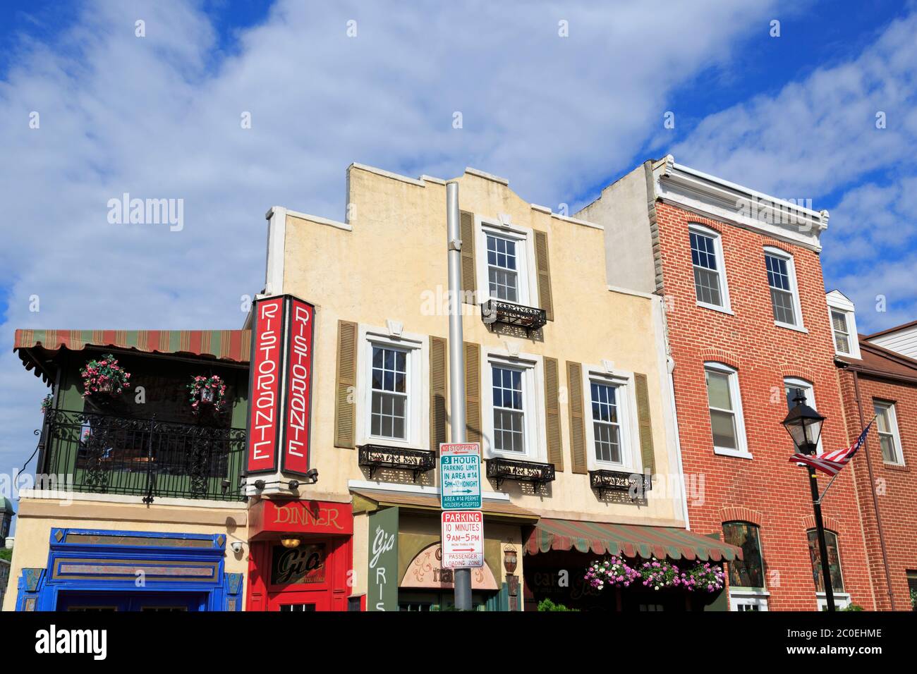 Restaurant in Little Italy, Baltimore, Maryland, USA Stock Photo - Alamy