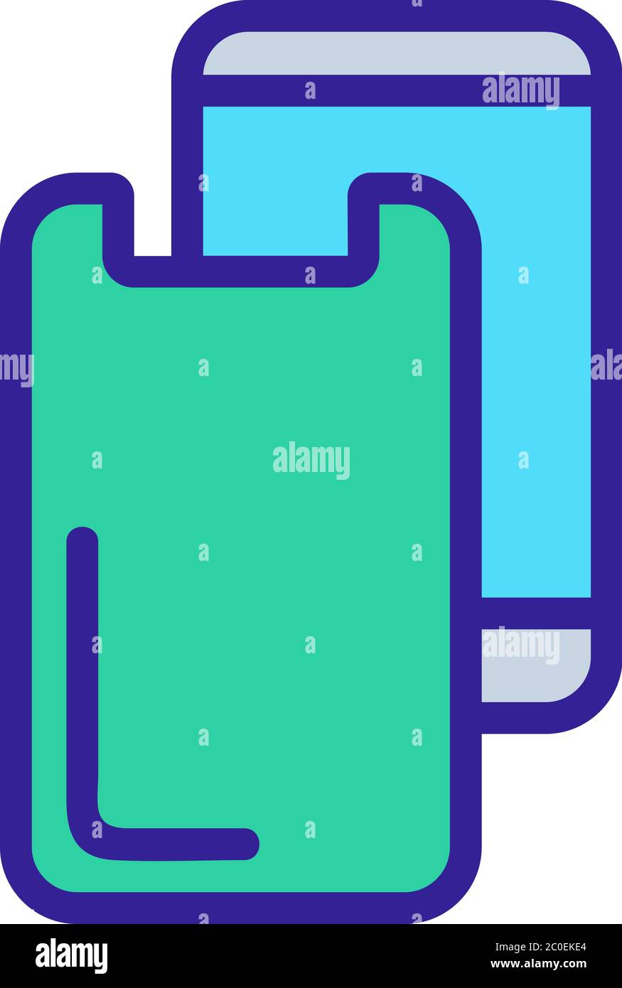 phone screen display protection icon vector outline illustration Stock ...