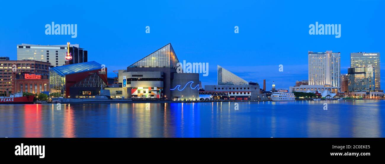 Baltimore inner harbor night hi-res stock photography and images - Alamy