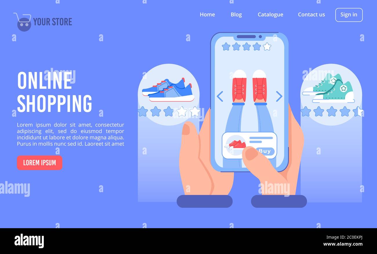 Shopping online for trainers hi-res stock photography and images - Alamy