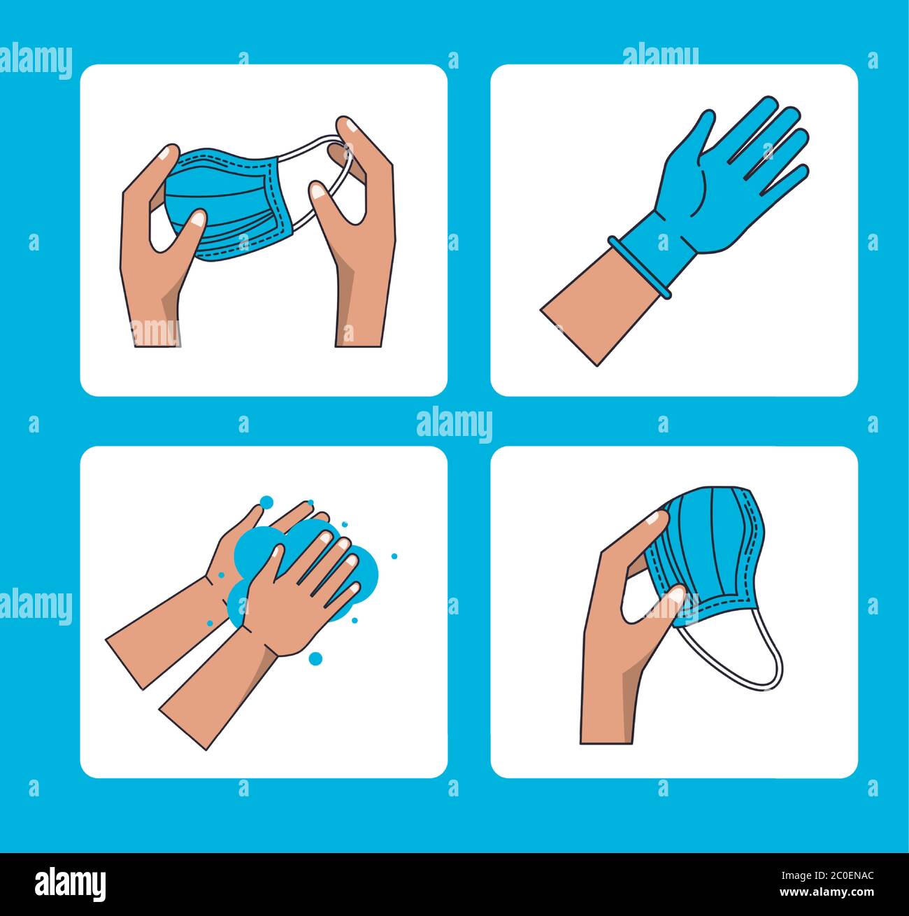 how to remove the surgical mask covid19 infographic vector illustration ...