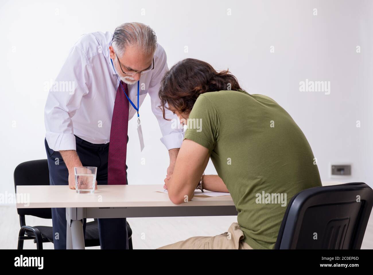 Jail inmate meeting with his lawyer hi-res stock photography and images ...