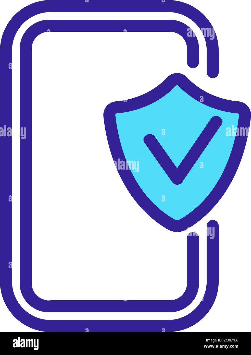 screen glass protection icon vector outline illustration Stock Vector ...