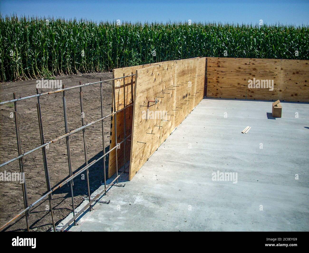 construction site prepaired for wall installation Stock Photo - Alamy