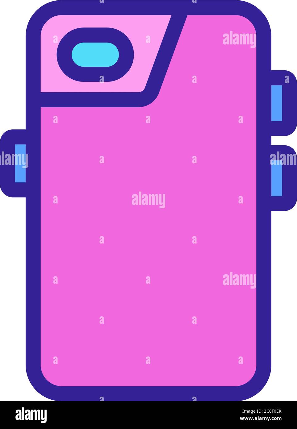 phone case back panel protection icon vector outline illustration Stock ...