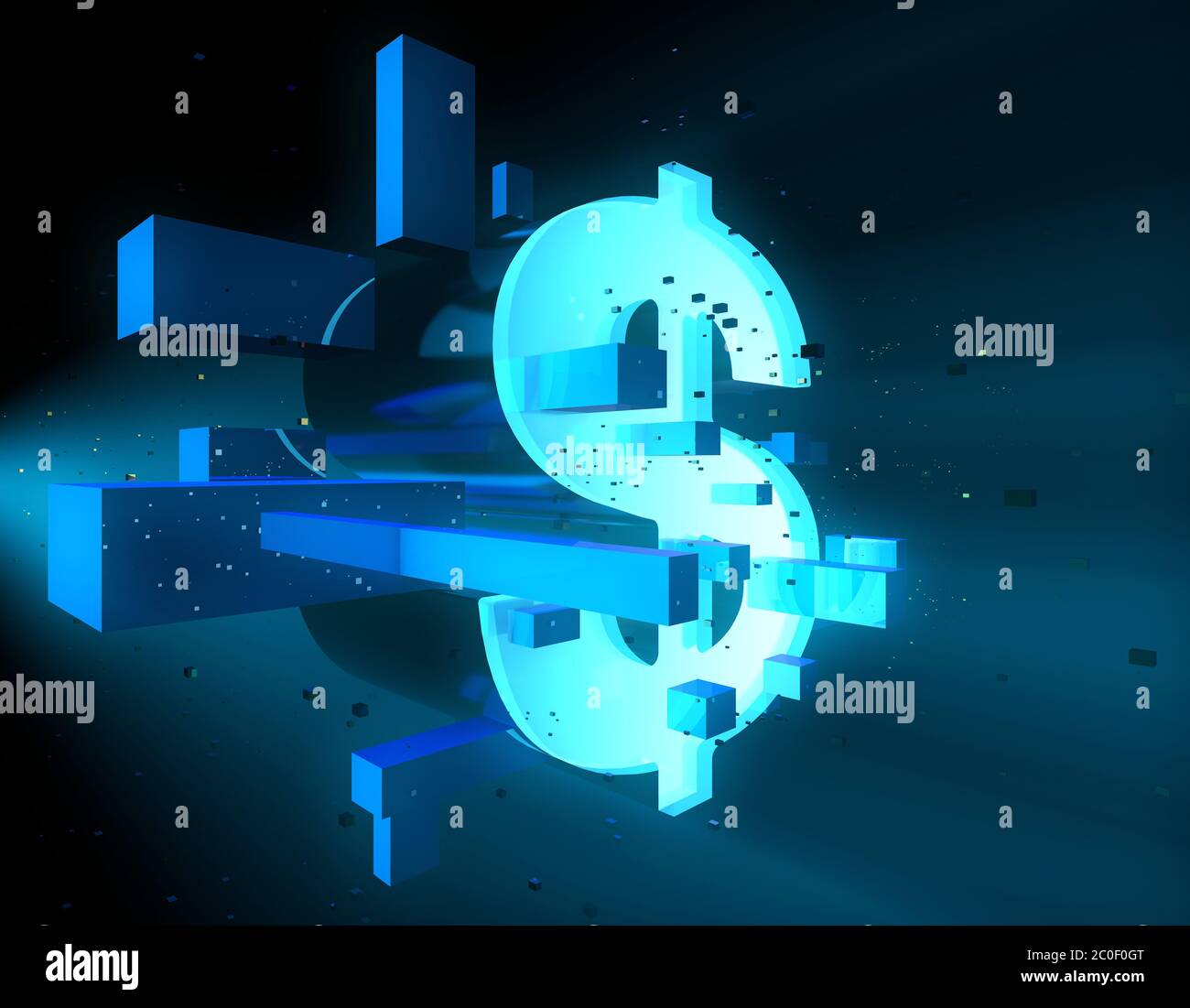Electronic financial technology, dollar sign, program matrix Stock ...