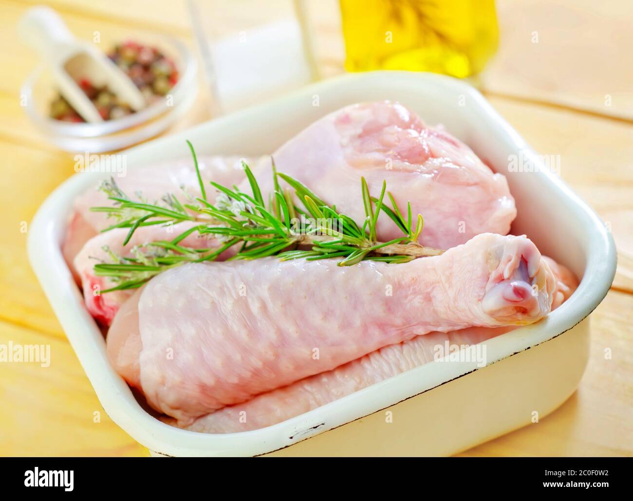 Chicken legs color table hi-res stock photography and images - Alamy