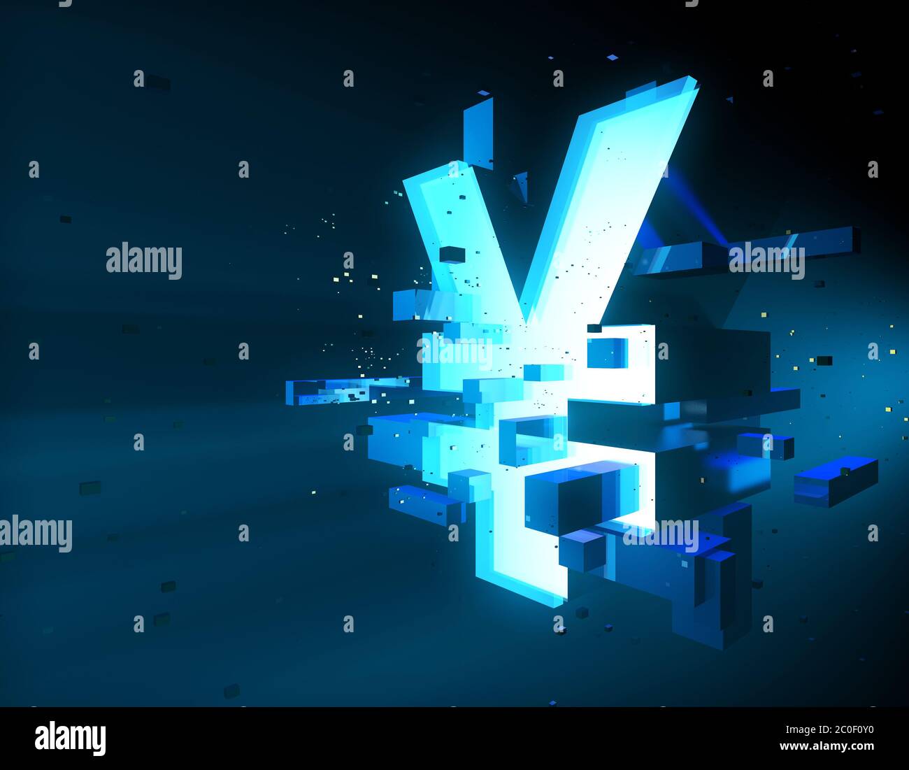 Electronic financial technology, RMB symbol, program matrix Stock Photo ...