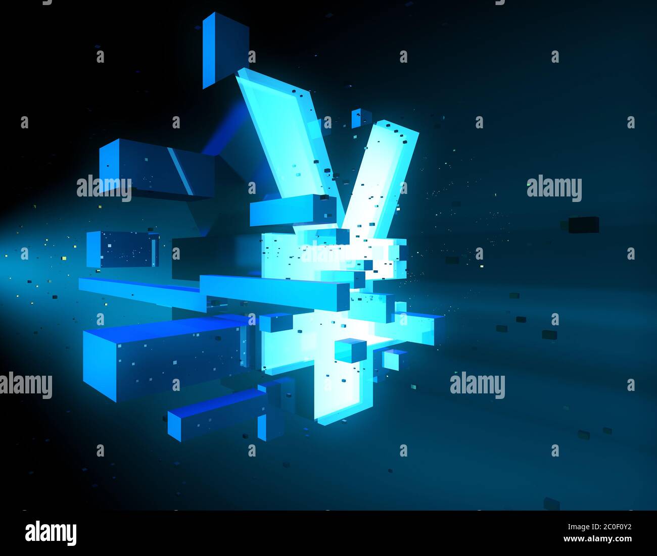 Electronic financial technology, RMB symbol, program matrix Stock Photo ...