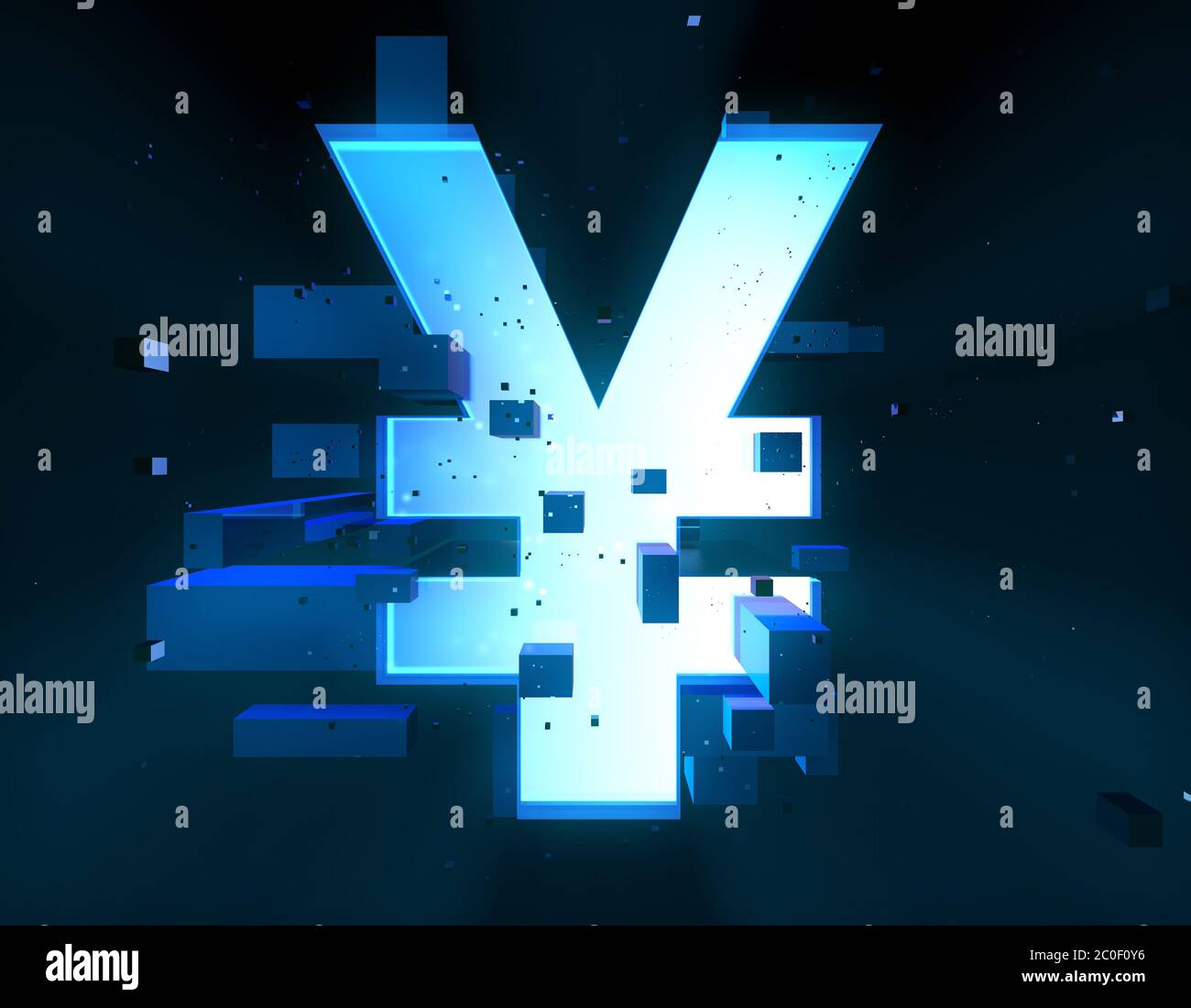 Electronic financial technology, RMB symbol, program matrix Stock Photo ...