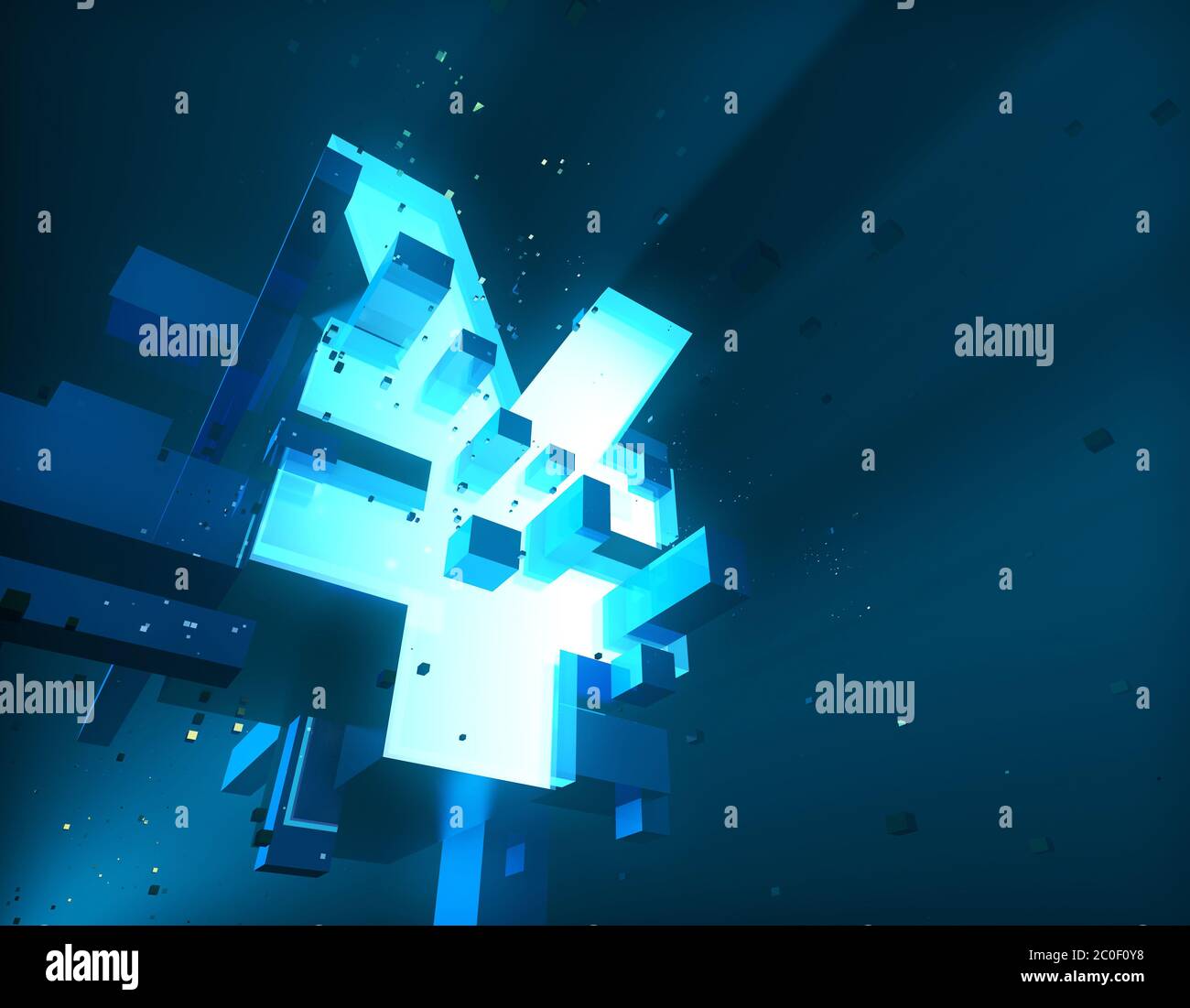 Electronic financial technology, RMB symbol, program matrix Stock Photo ...