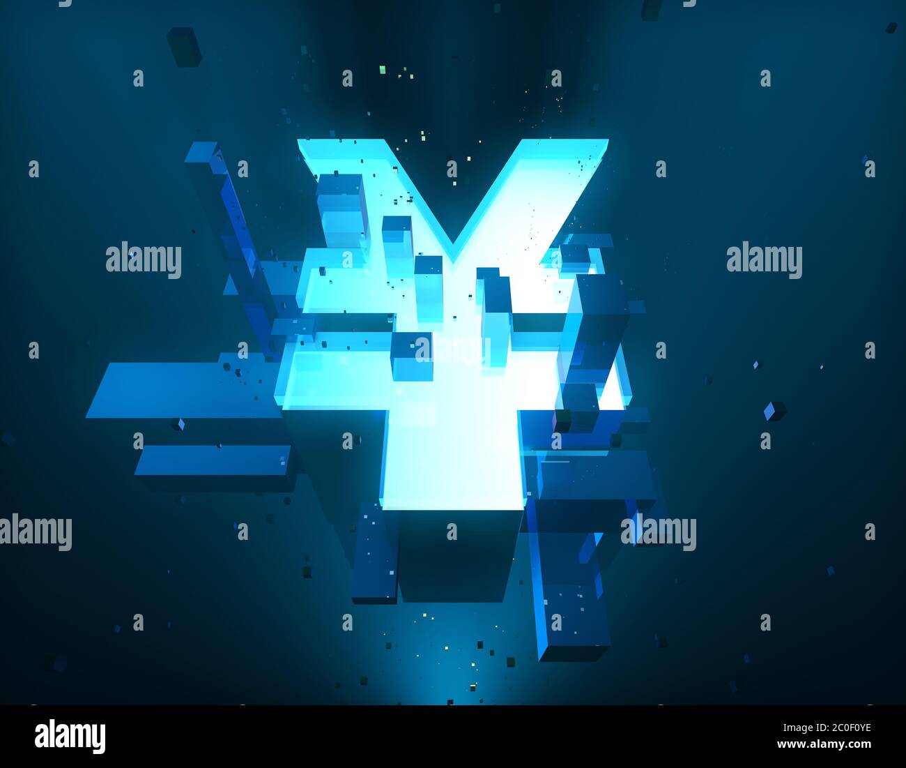 Electronic financial technology, RMB symbol, program matrix Stock Photo ...