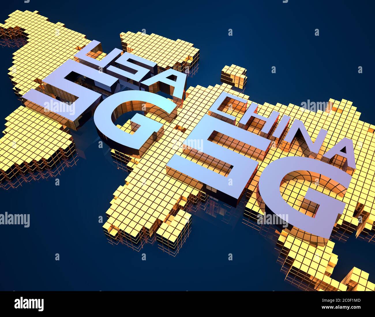 US 5G competes with China's 5G world Stock Photo - Alamy