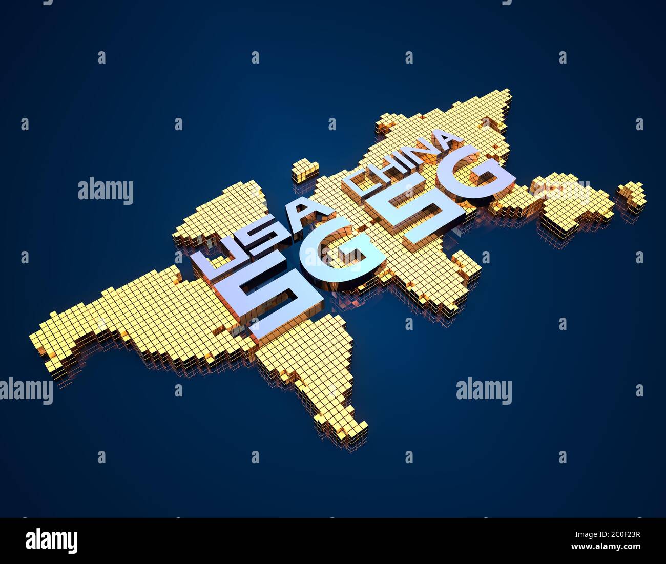 US 5G competes with China's 5G world Stock Photo - Alamy