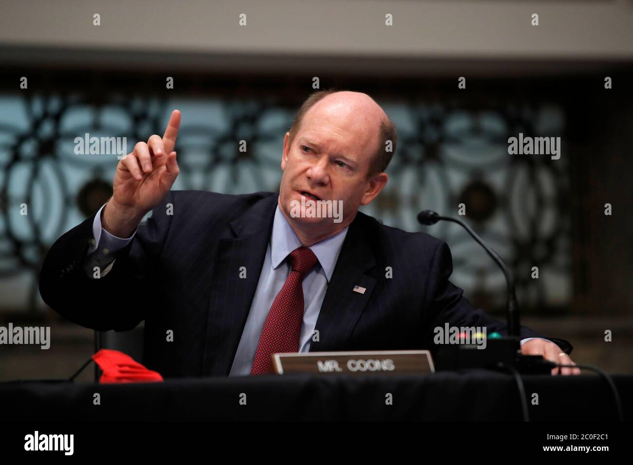United States Senator Chris Coons (Democrat of Delaware), speaks during ...