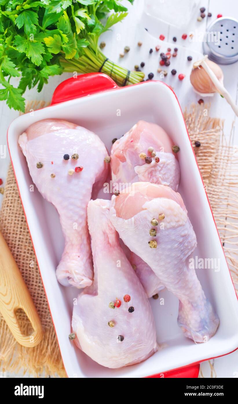 Fresh chicken whole legs hi-res stock photography and images - Alamy