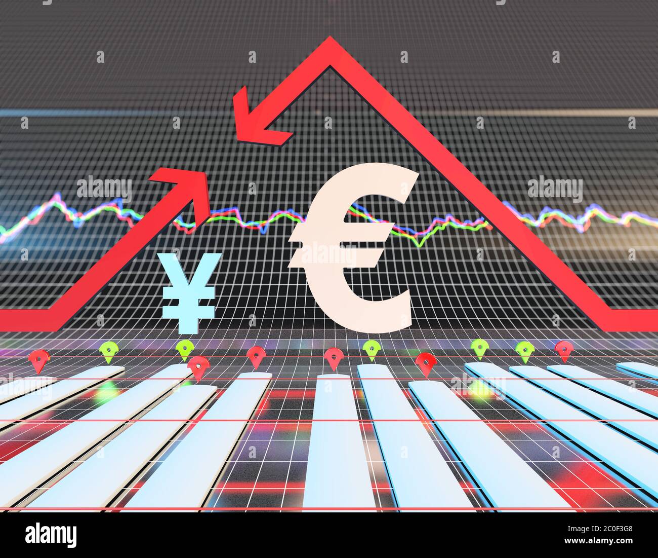 Euro and RMB, financial and economic competition Stock Photo - Alamy