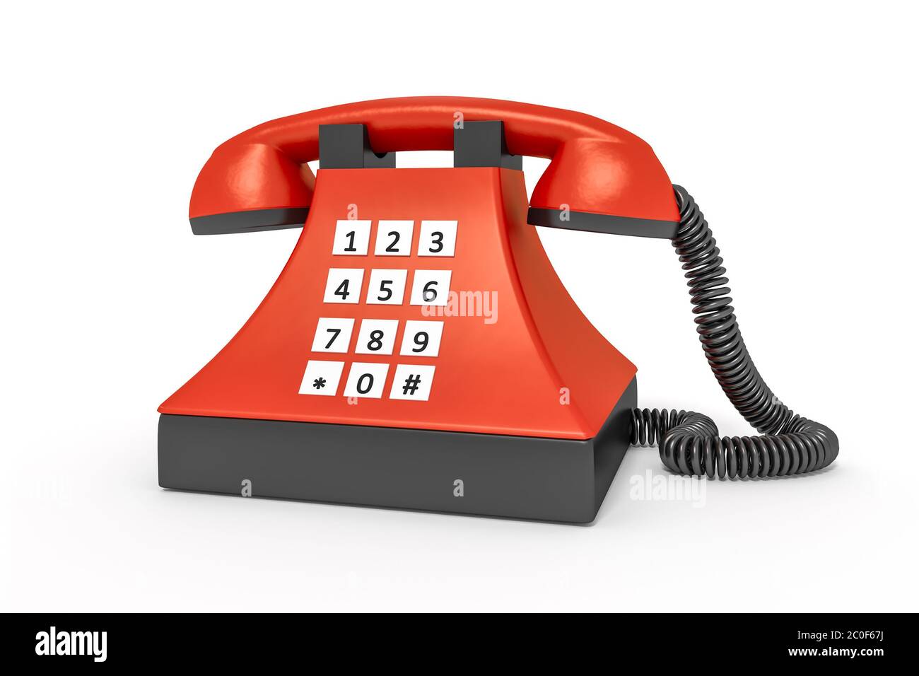 old style red telephone Stock Photo - Alamy