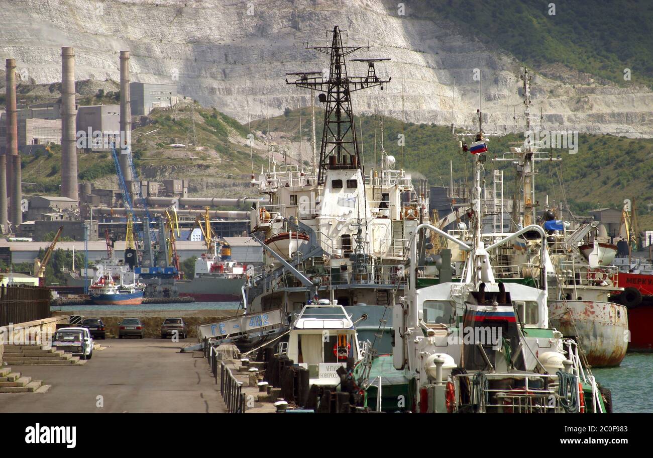 Port of Novorossisk Stock Photo - Alamy