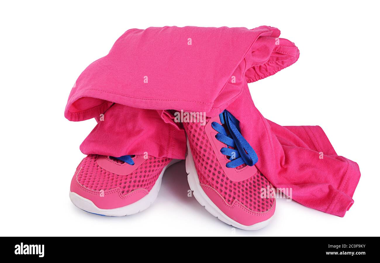 Tracksuit pink color isolated on white Stock Photo - Alamy