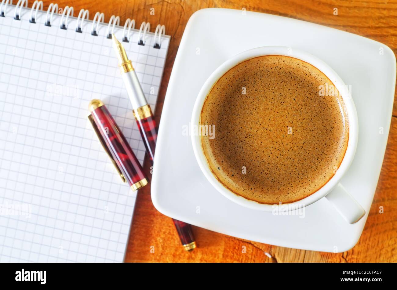 coffee and note Stock Photo - Alamy