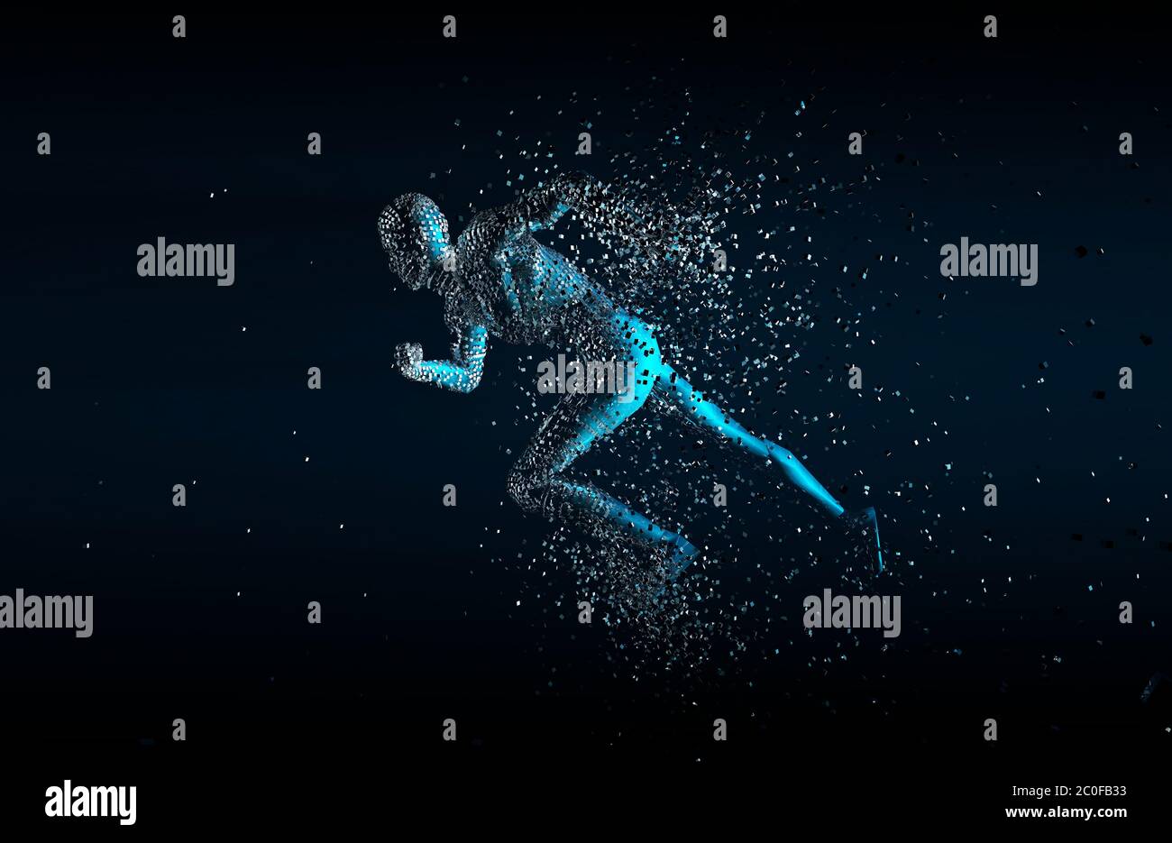 Artificial intelligence technology, running Stock Photo - Alamy