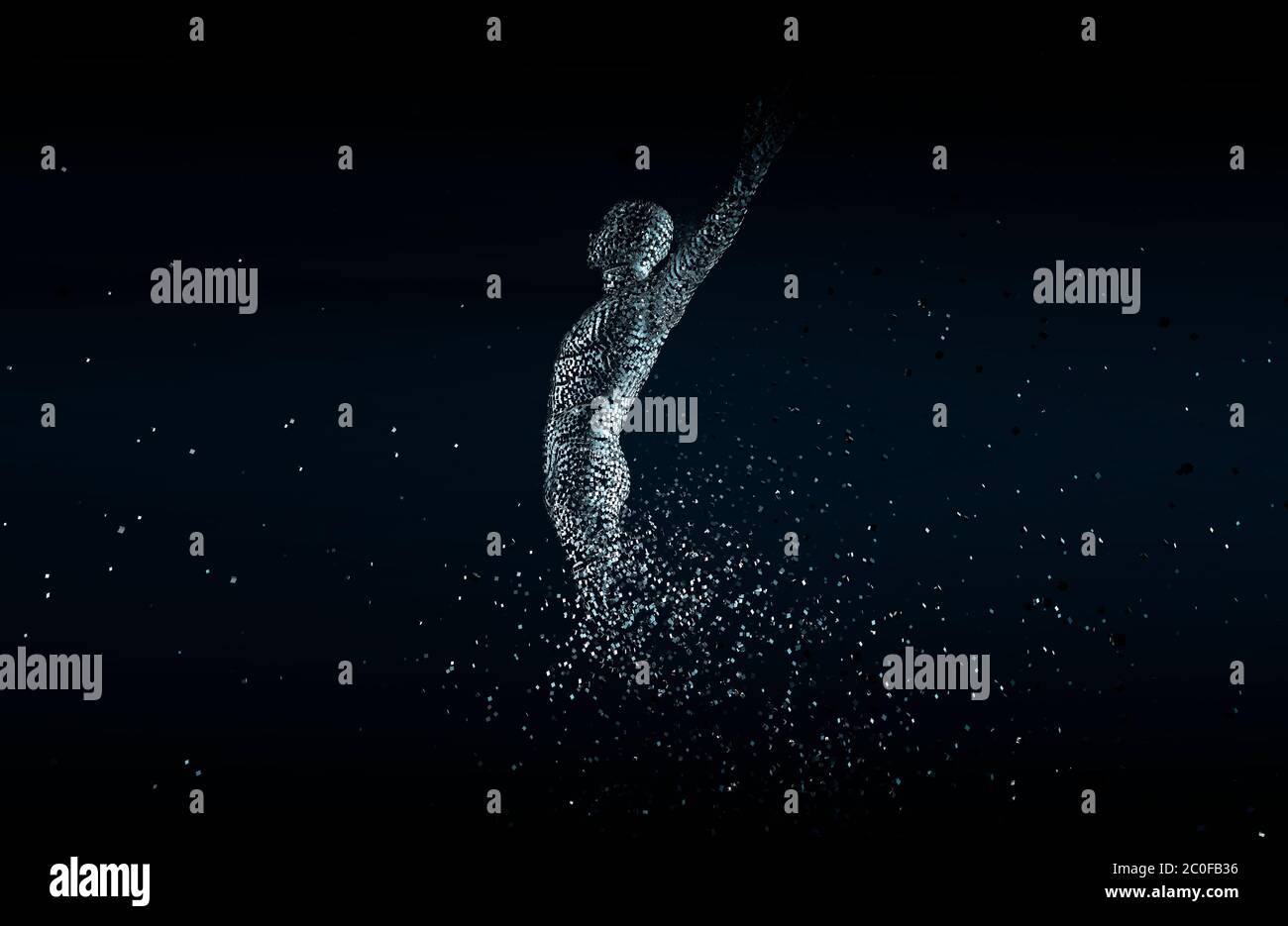 Artificial intelligence technology, jumping Stock Photo - Alamy