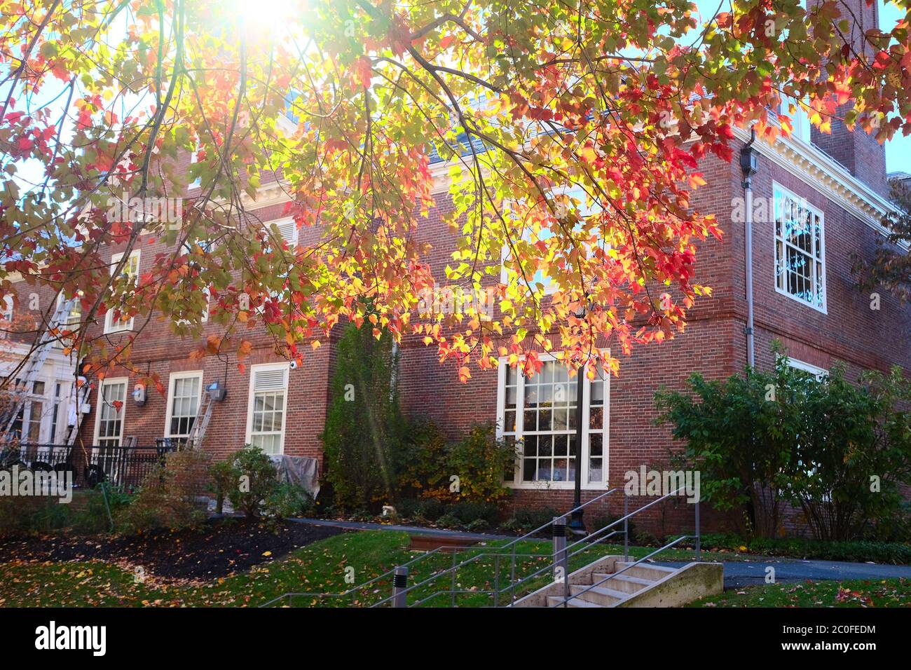 Autumn scene at Cambridge, USA Stock Photo - Alamy