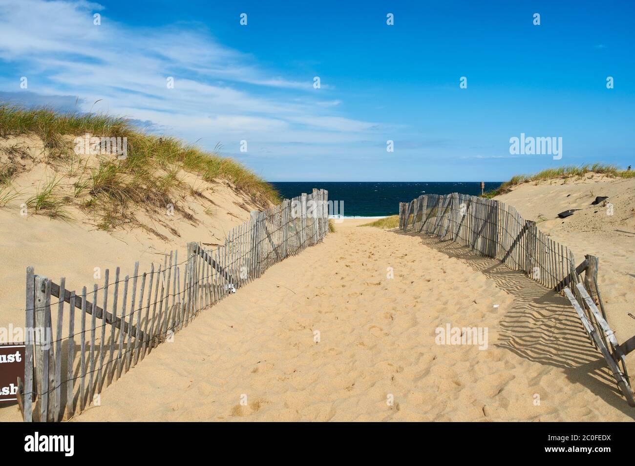Path way to the beach at Cape Cod Stock Photo - Alamy