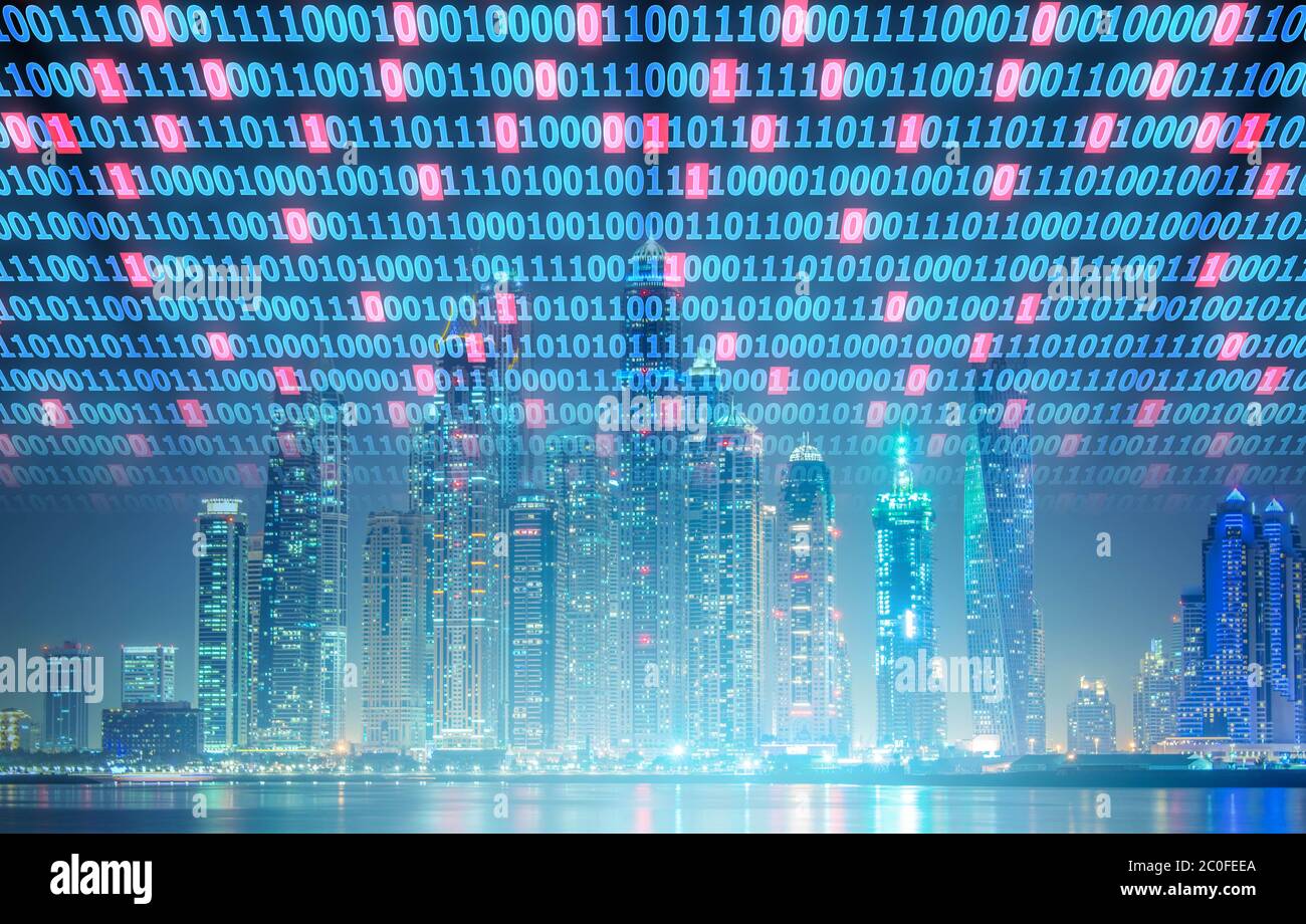 The concept of modern digital city and innovation Stock Photo - Alamy