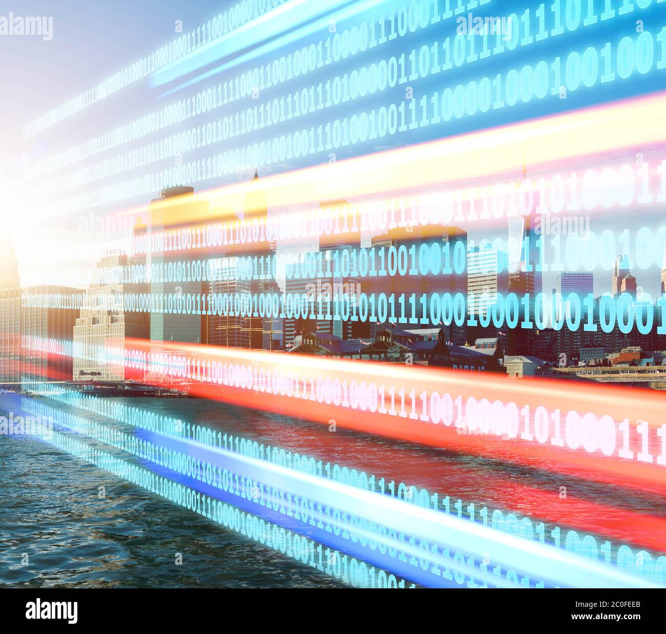 The concept of modern digital city and innovation Stock Photo - Alamy