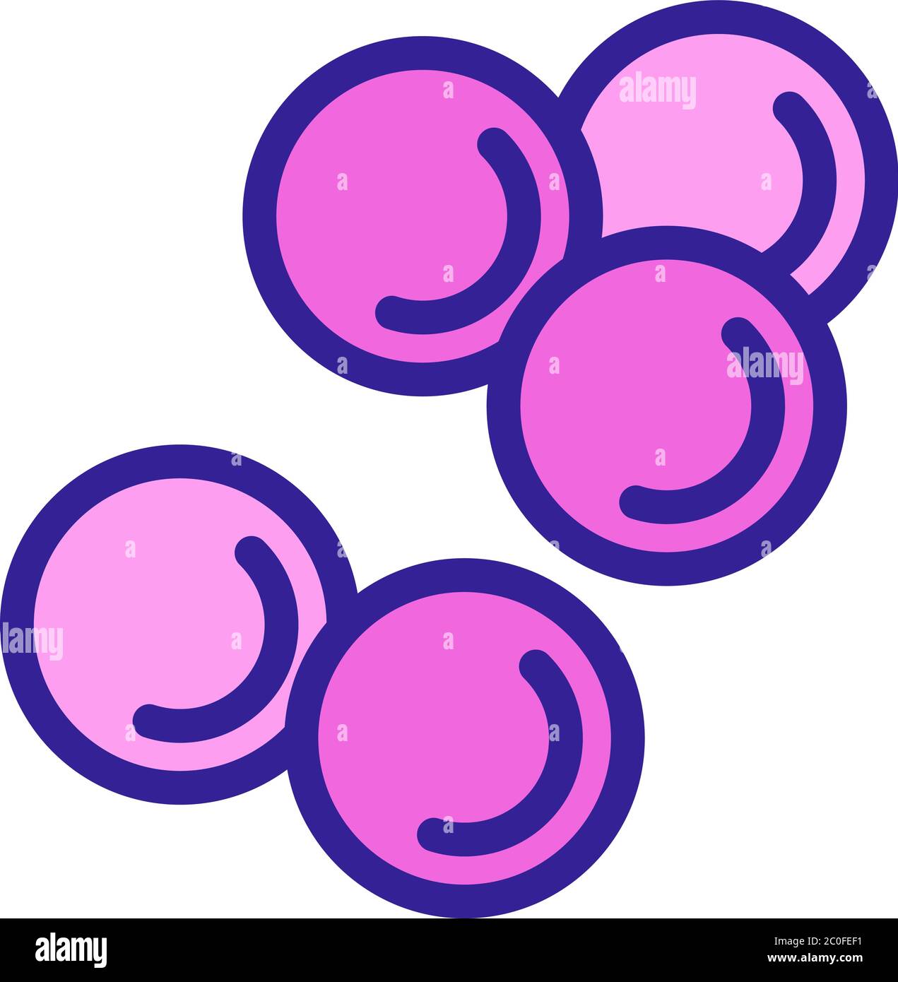 paintball bullets with paint icon vector outline illustration Stock ...
