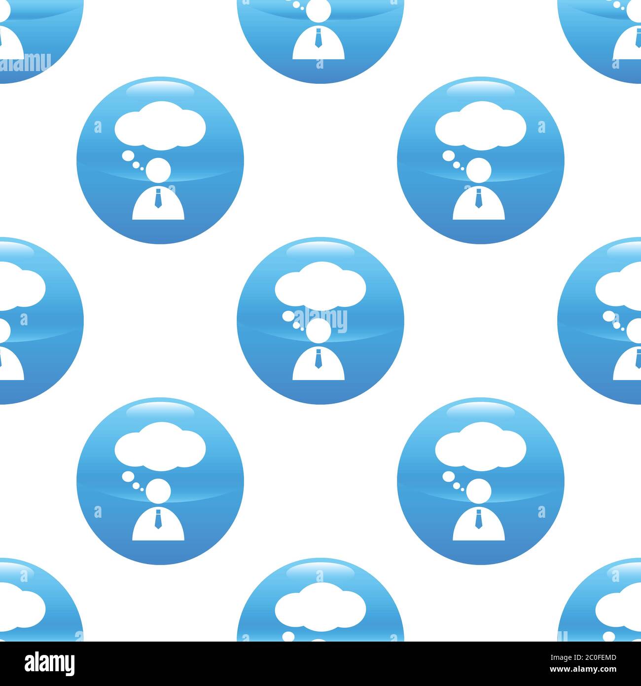 Thinking person sign pattern Stock Photo - Alamy