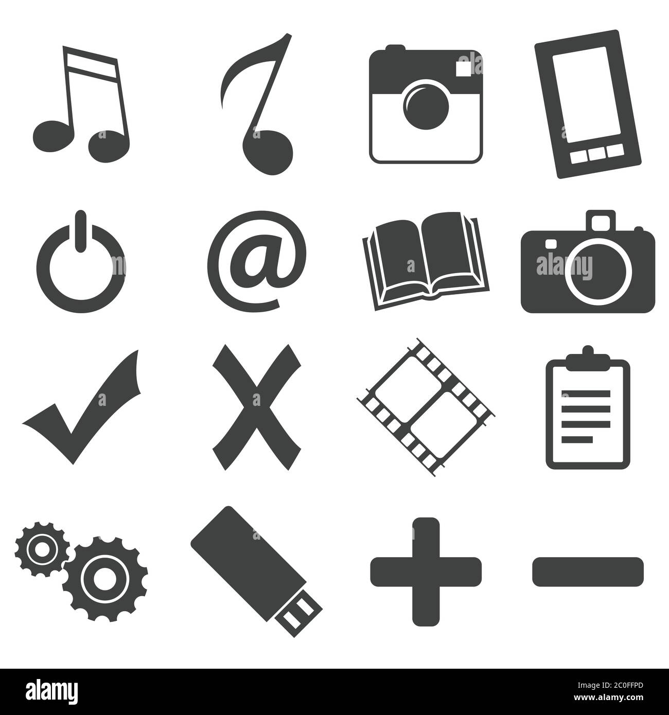 Simple black icon set 5 Stock Photo - Alamy