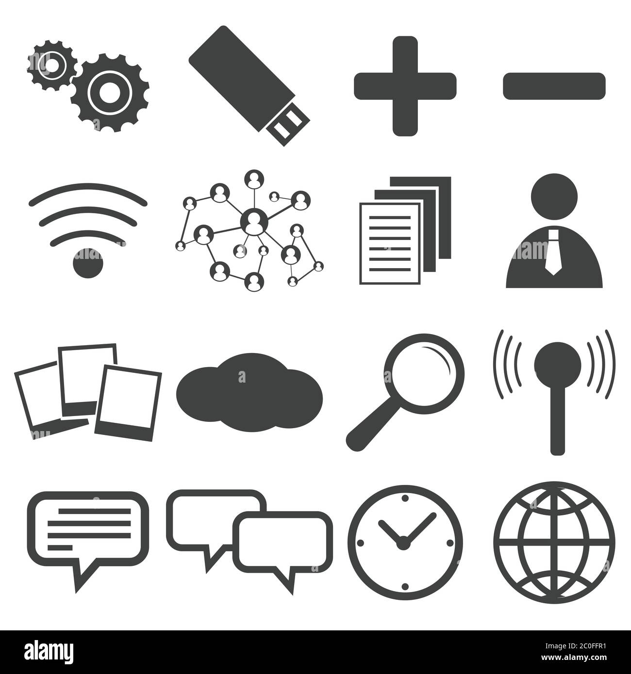 Simple black icon set 8 Stock Photo - Alamy