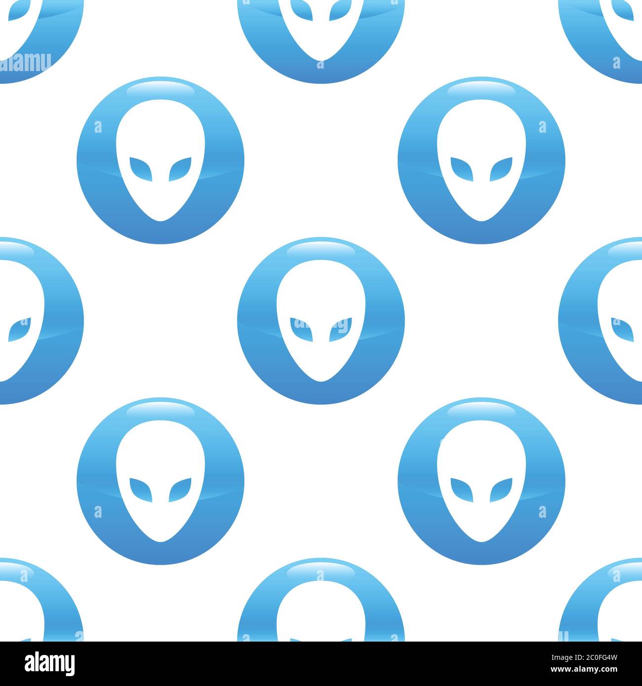 Alien head sign pattern Stock Photo - Alamy