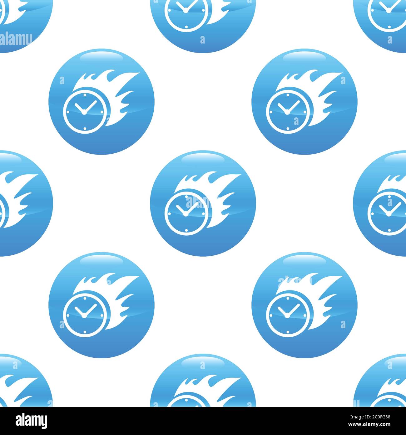 Burning clock sign pattern Stock Photo - Alamy